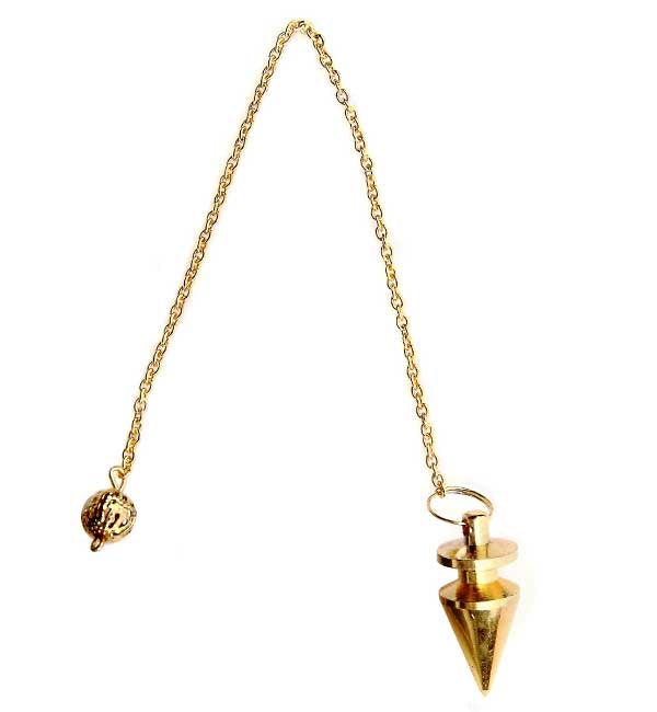 Stainless steel gold pendulum – Mystic Botanica